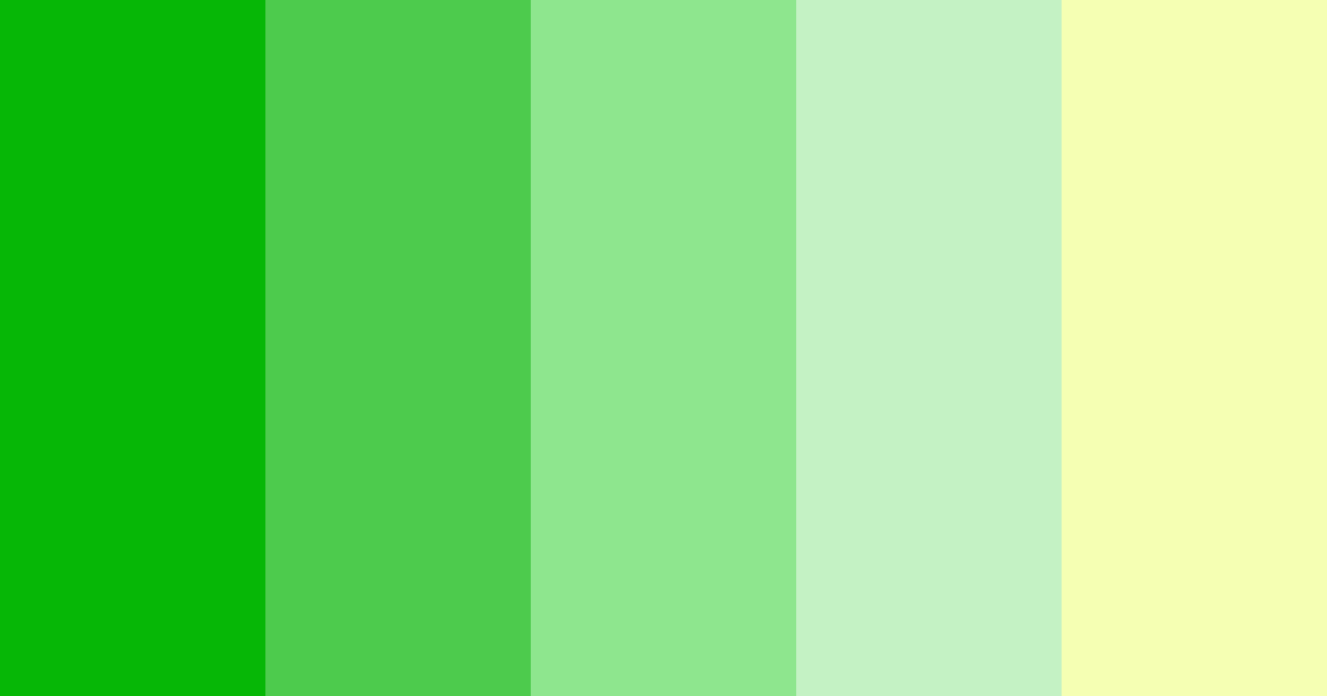 Paleta de colores Shades of Green