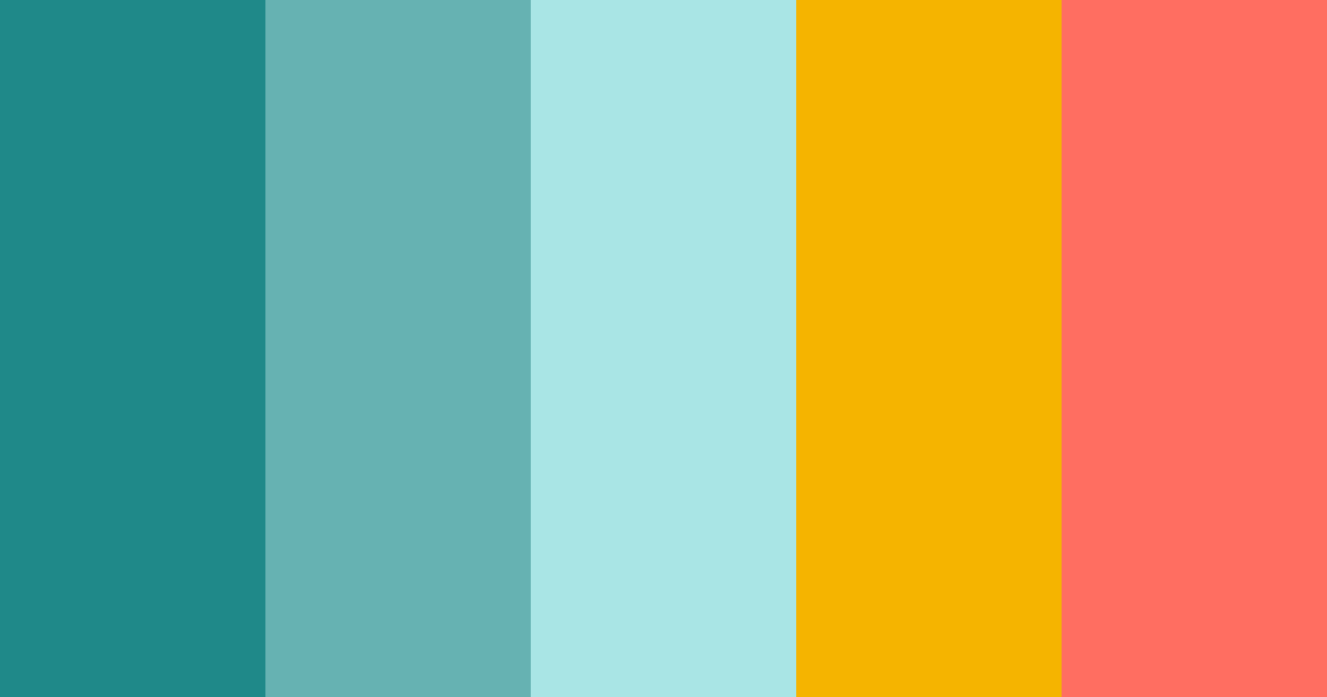 Paleta de colores Teal Sunset