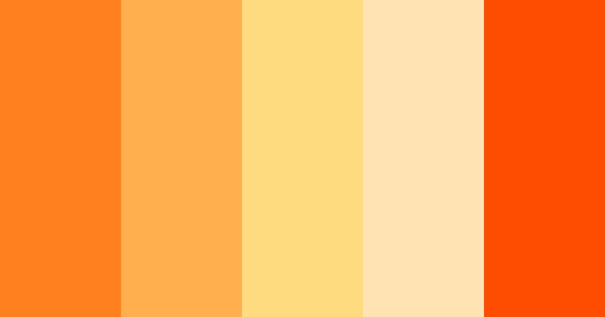 Orange Burst Color Palette
