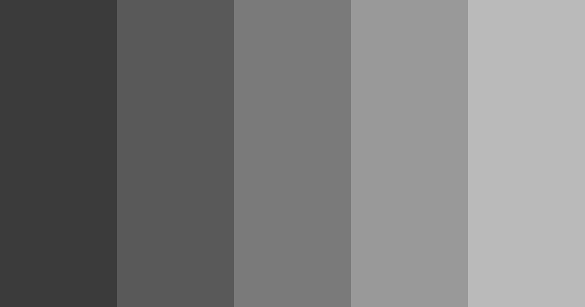 Monochromatic Grayscale Color Palette