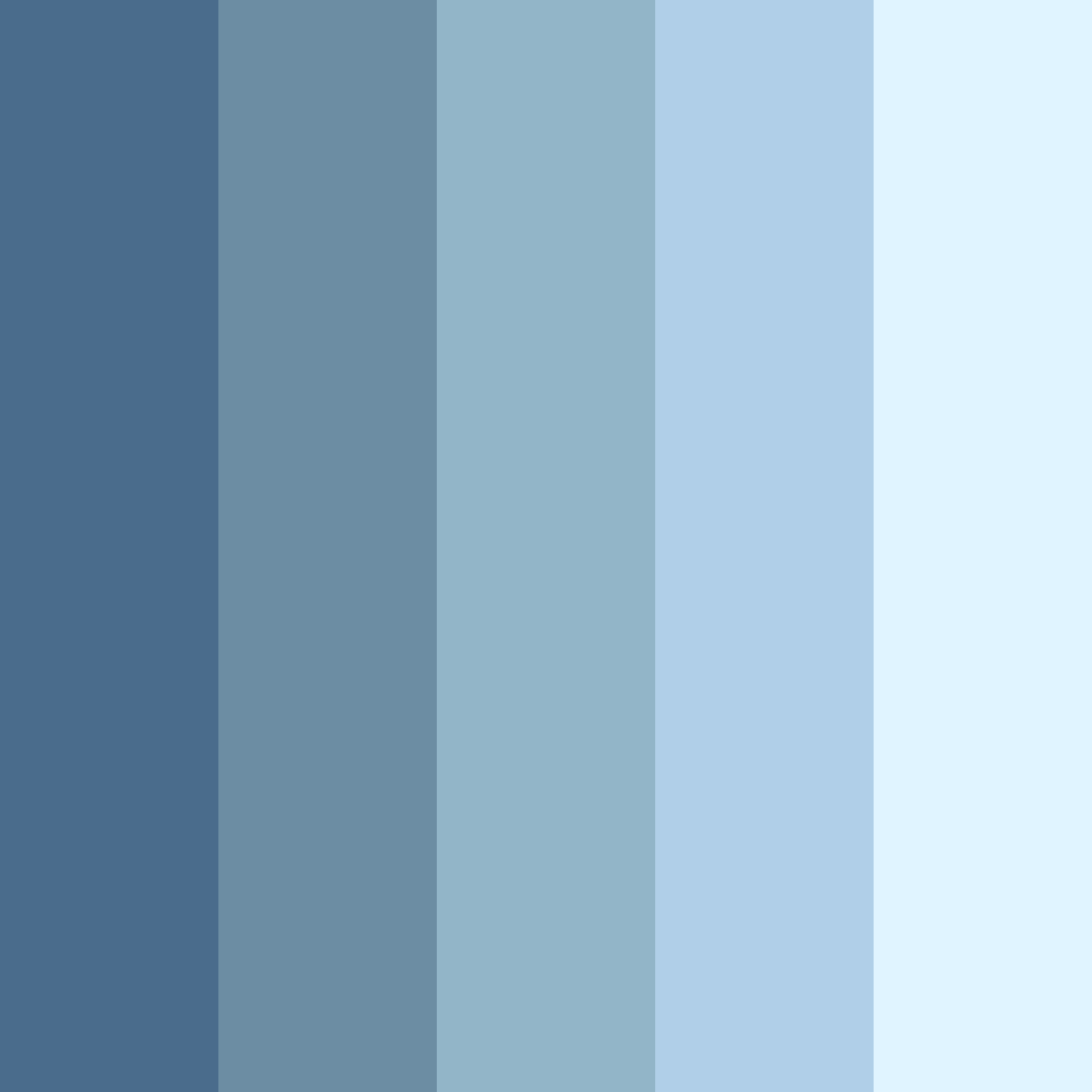 Cool Misty Blues Color Palette