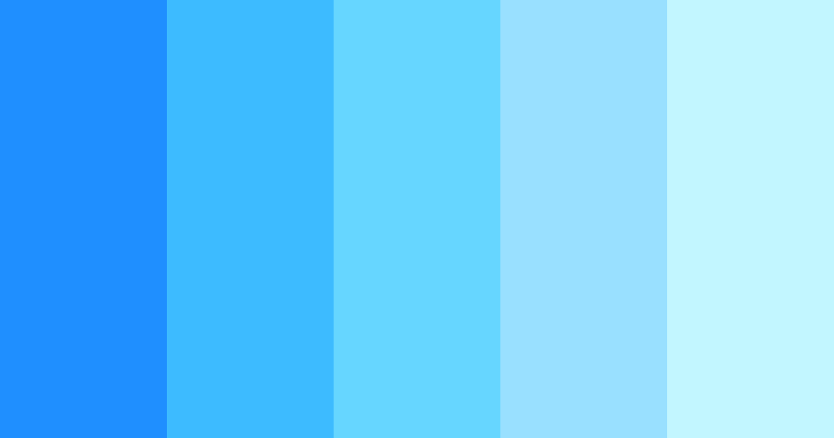 Bright Blue Ombre Color Palette