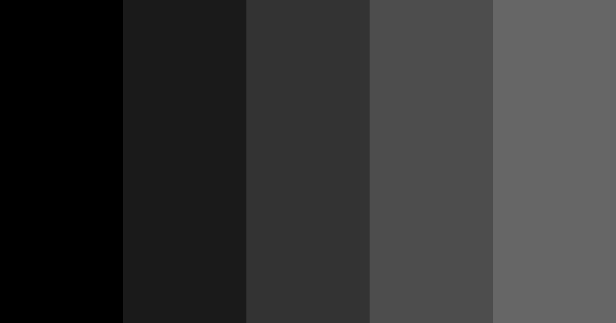 Shades of Black Color Palette