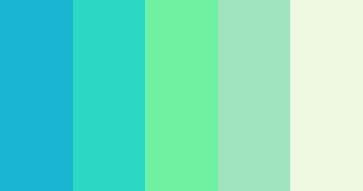 Aesthetic Y2K Green and Blue Color Palette