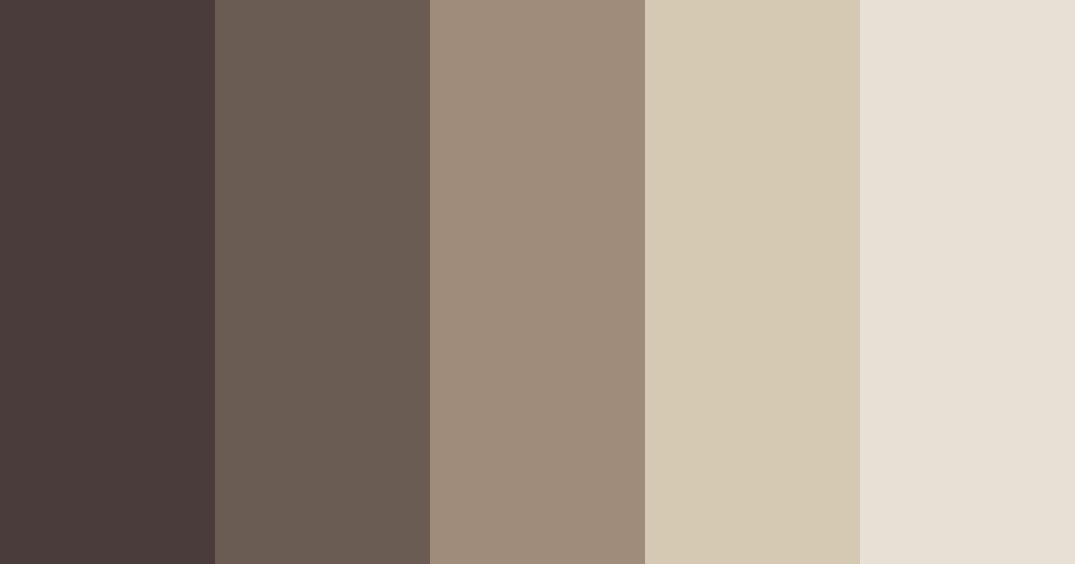 Dark Brown Raccoon Color Palette