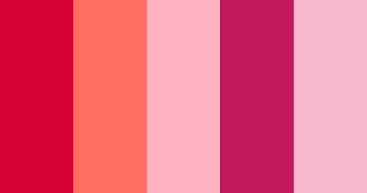 Rojo y Rosa Rebelde Color Palette