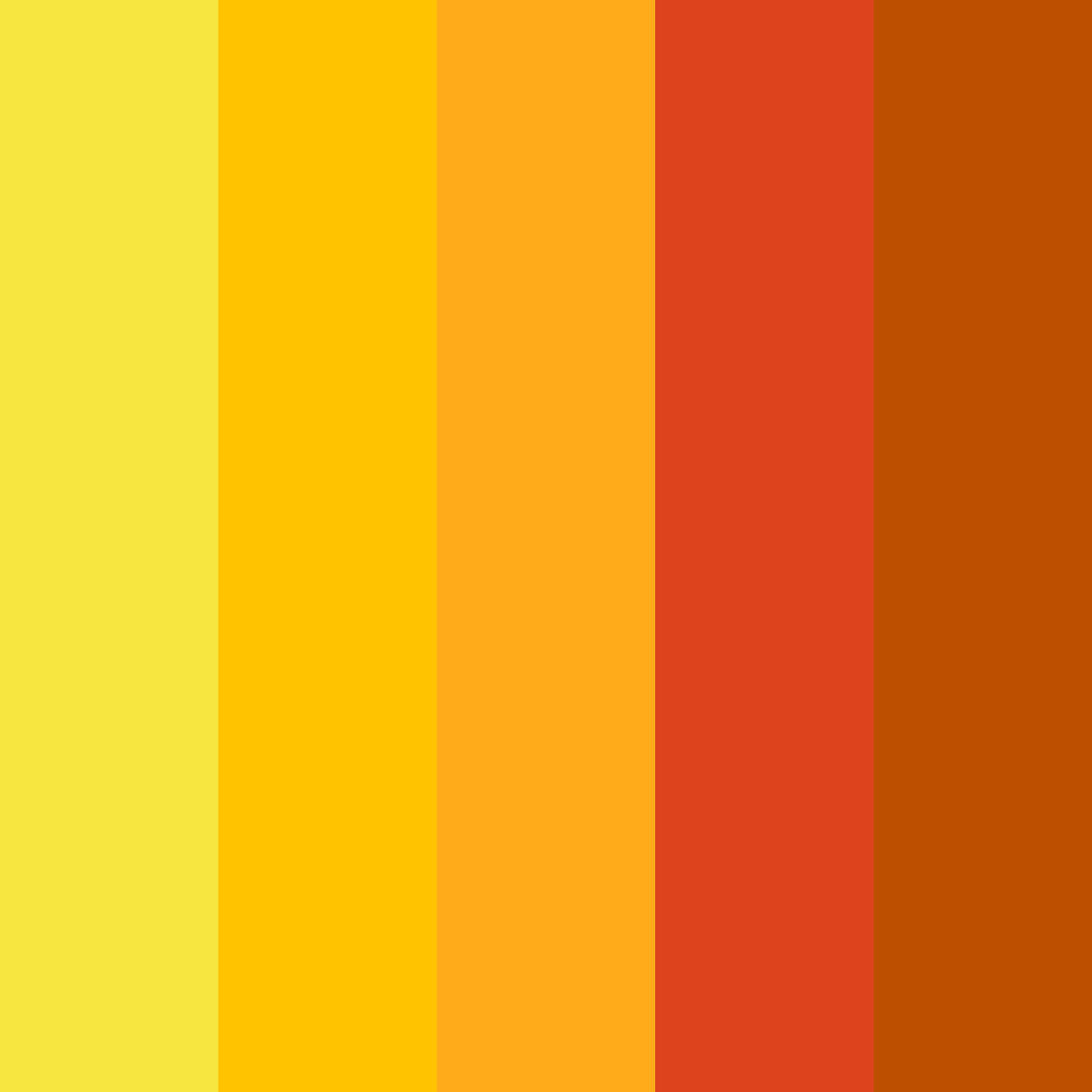 Bright Summer Orange Color Palette