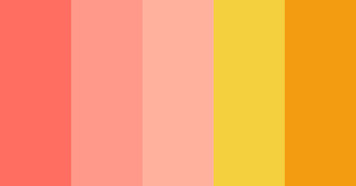 Pretty Peach Coral Color Palette