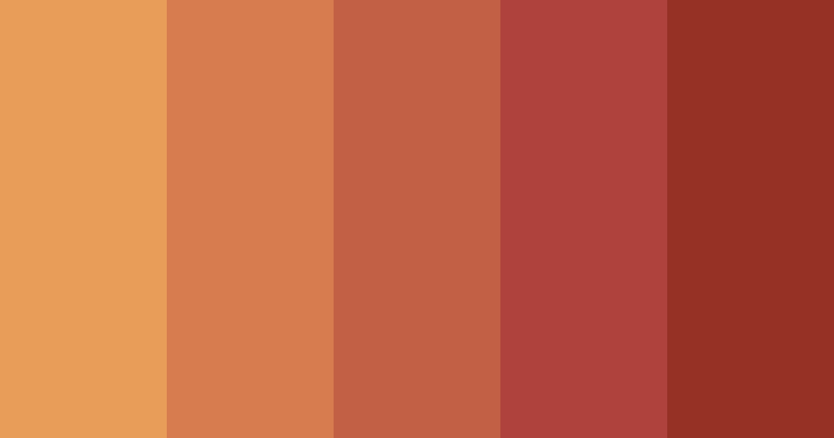 Copper Penny Orange Color Palette