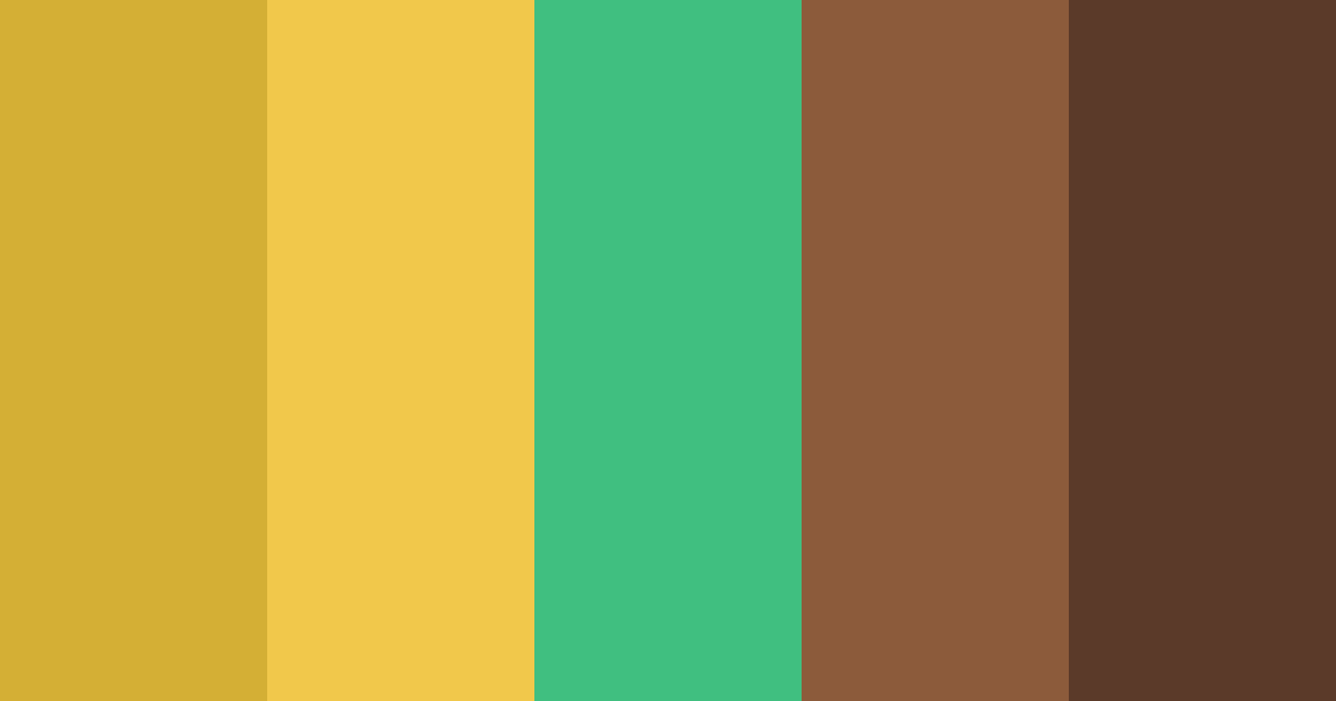 Earthy Emerald Gold Color Palette