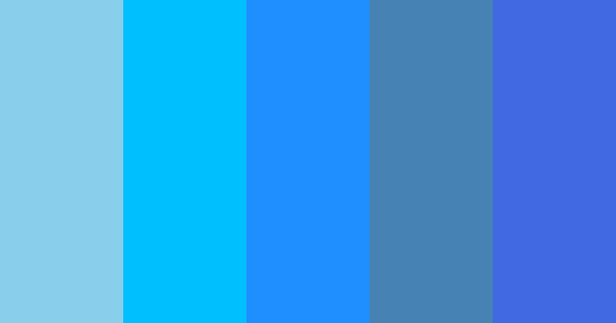 Bright Sky Blue Color Palette