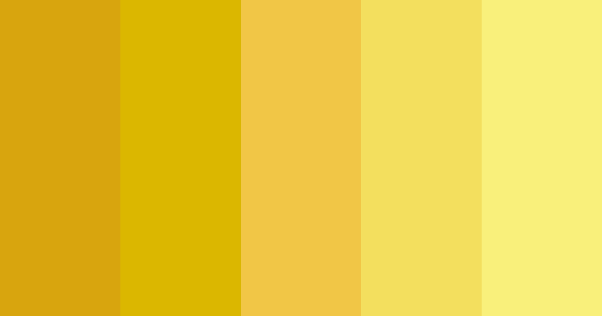 Dark Golden Yellow Color Palette