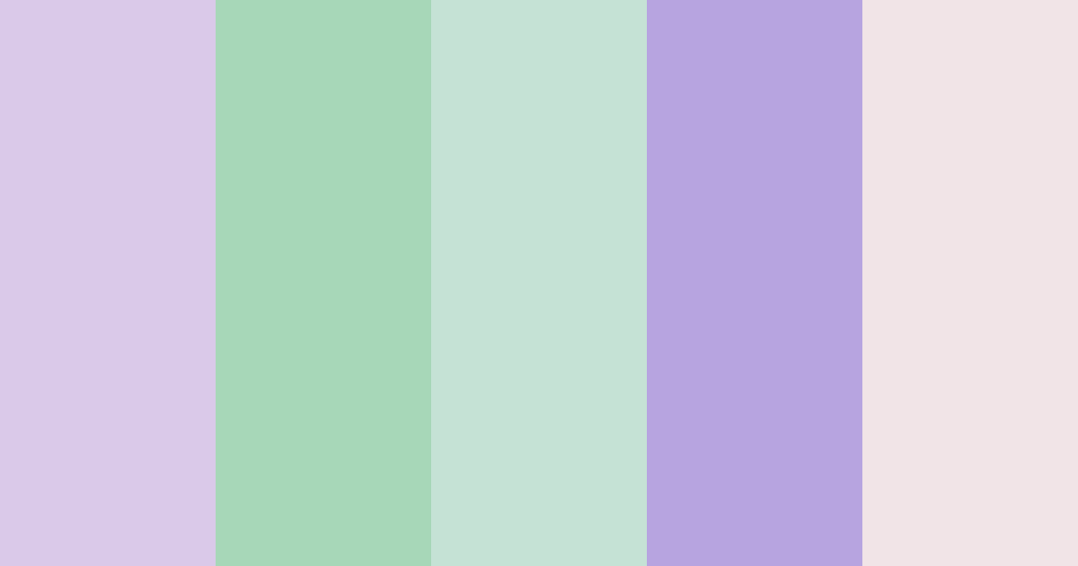 Pastel Purple Green Color Palette