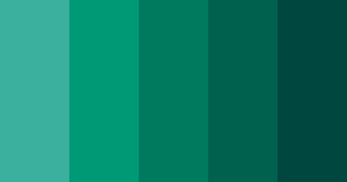 Shades of Teal Color Palette