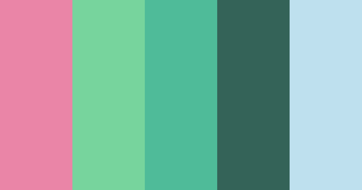 Bright Pink Green Color Palette