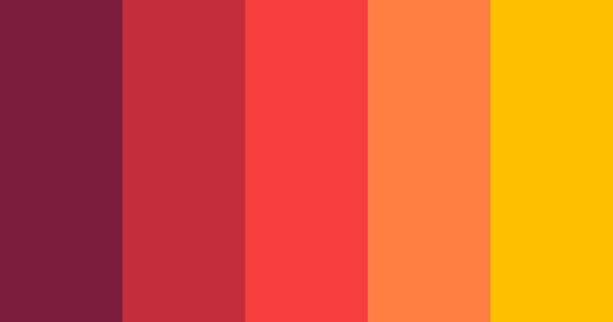 Red Sunset Color Palette