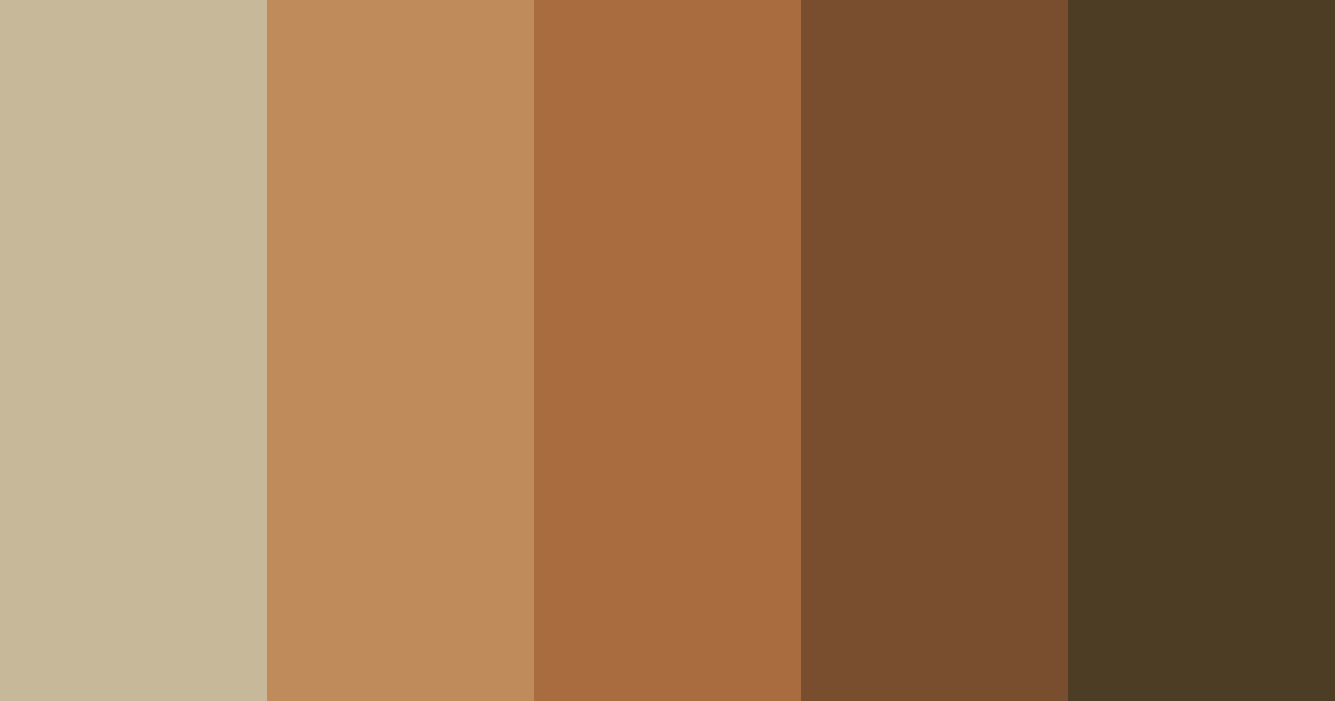 Khaki Cognac Color Palette