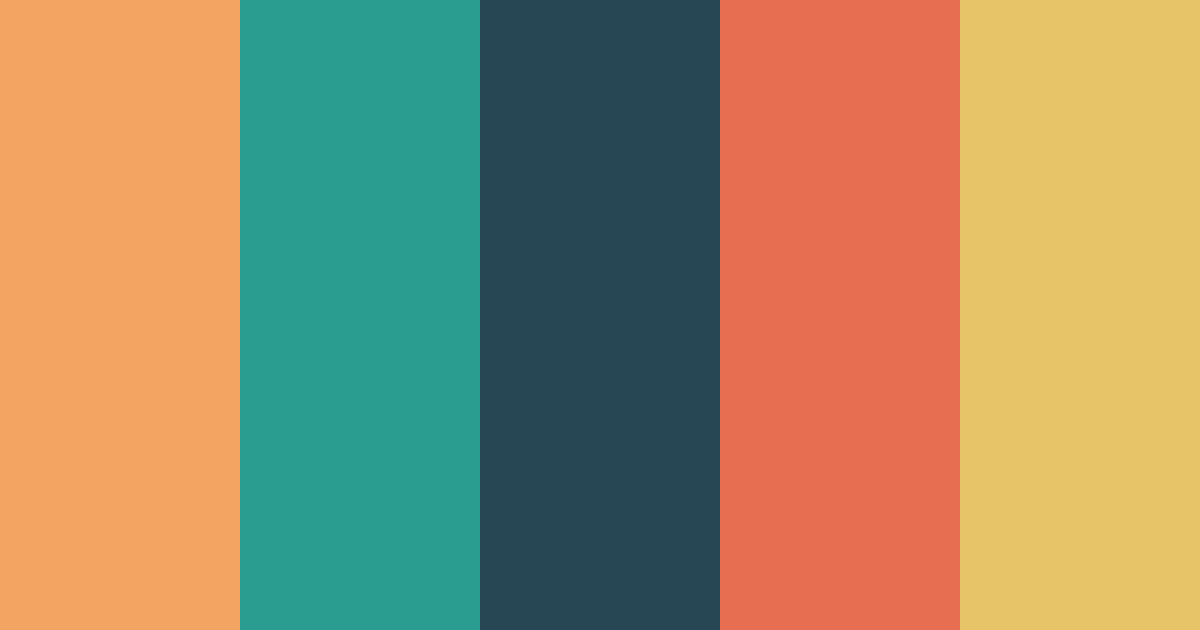 Teal and Orange Dream Color Palette