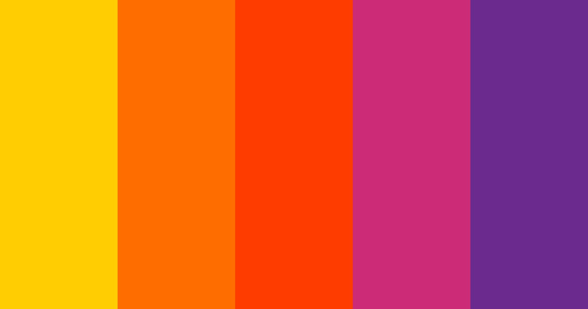 Vibrant Yellow Orange Red Color Palette