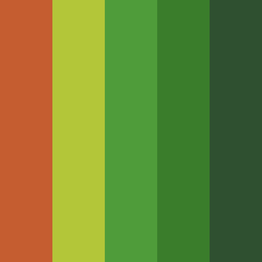 Paleta de colores Dark Orange Green