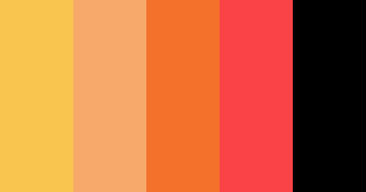 Warm Yellow Orange Red Color Palette