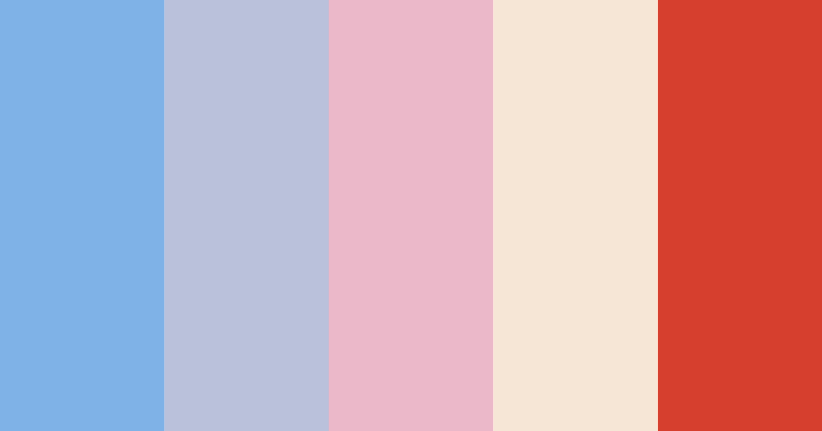 Soft Blue Crimson Color Palette