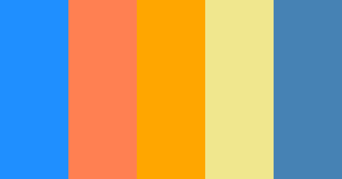 Blue Orange Delight Color Palette