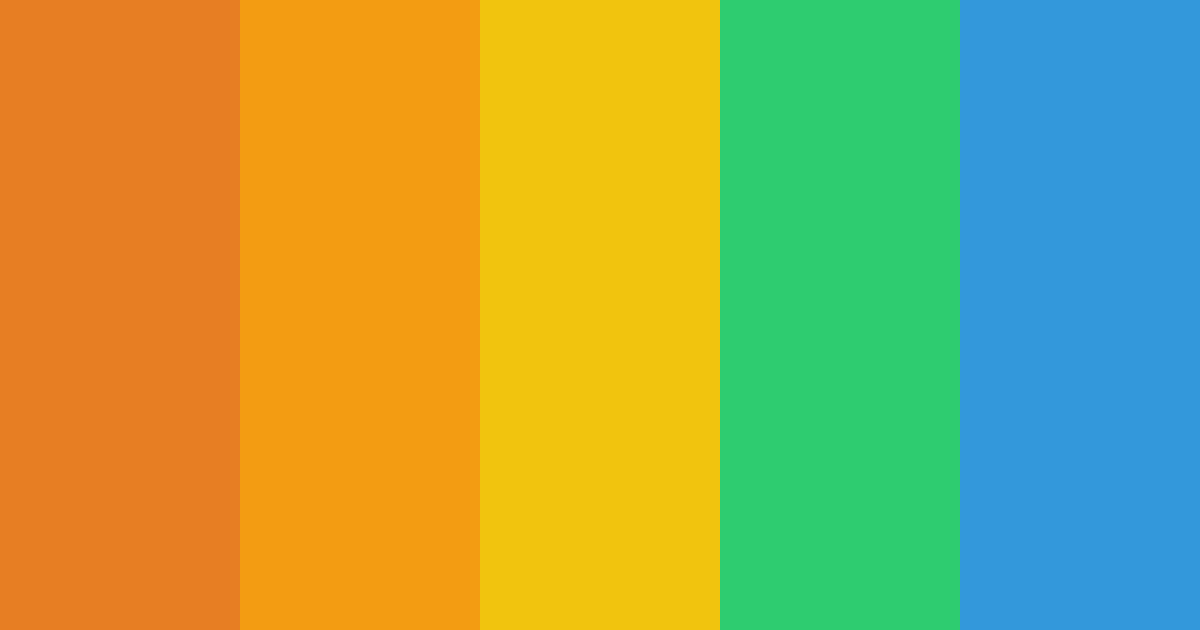 Orange Blue Green Color Palette