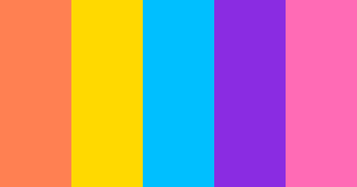 Cool Rainbow Blue Color Palette