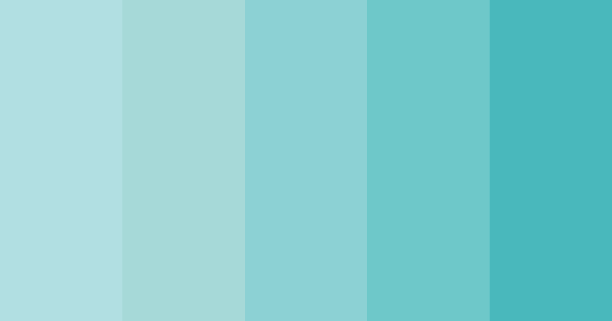 Shades of Ice Blue Color Palette