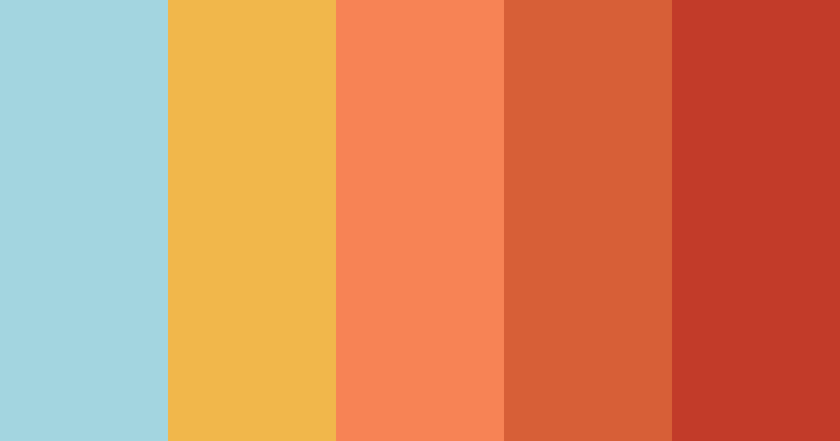 Shades of Blue and Orange Color Palette