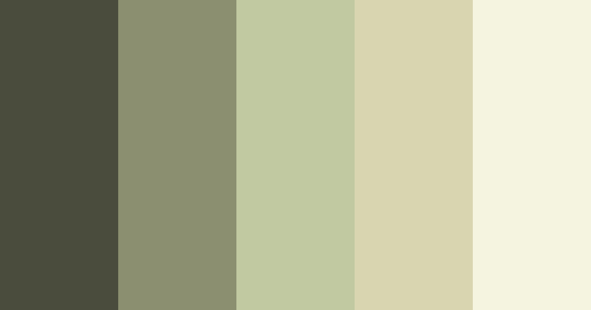 Muted Olive Color Palette
