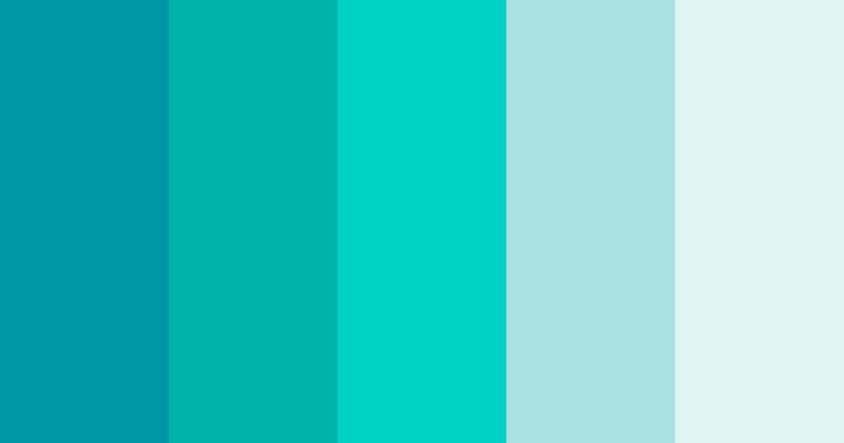 Paleta de colores Teal Oasis