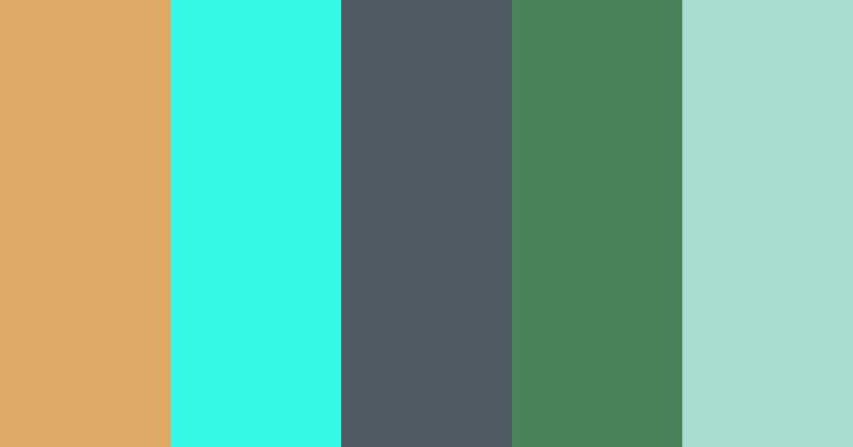 Bright Teal Color Palette