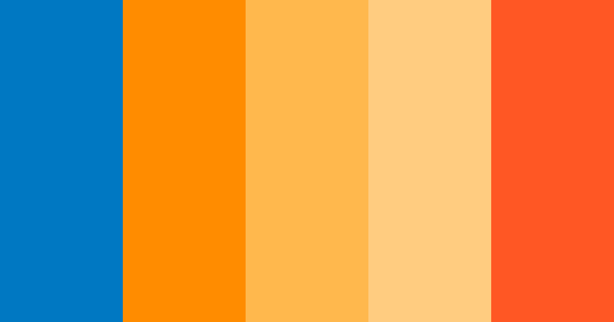 Persian Blue and Carrot Orange Color Palette