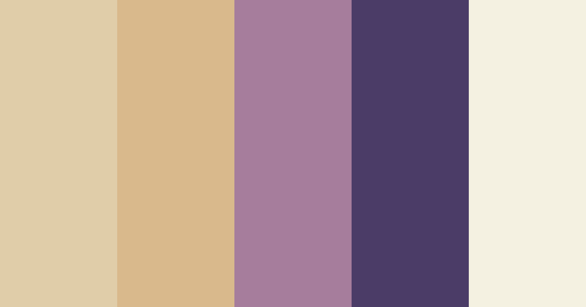 Muted Lilac and Gold Color Palette