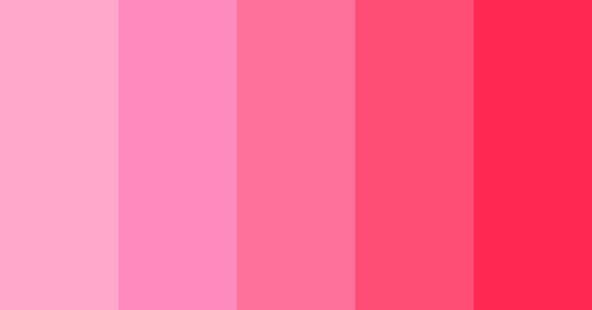 Shades of Carnation Pink Color Palette