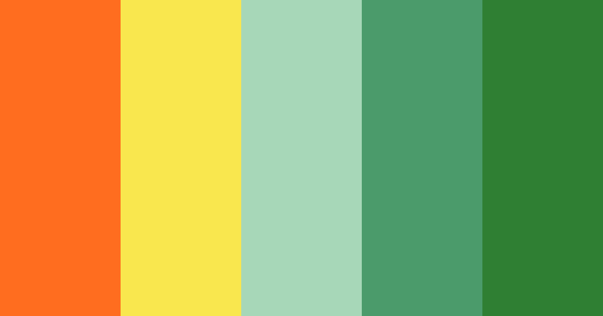 Outrageous Orange and Lemon Green Color Palette