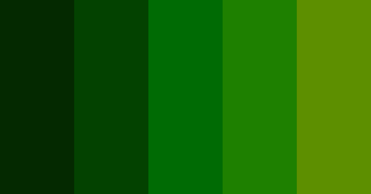 Paleta de colores Shades of Forest Green