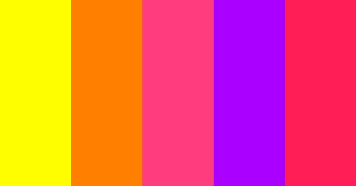 Paleta de colores Electric Sunset