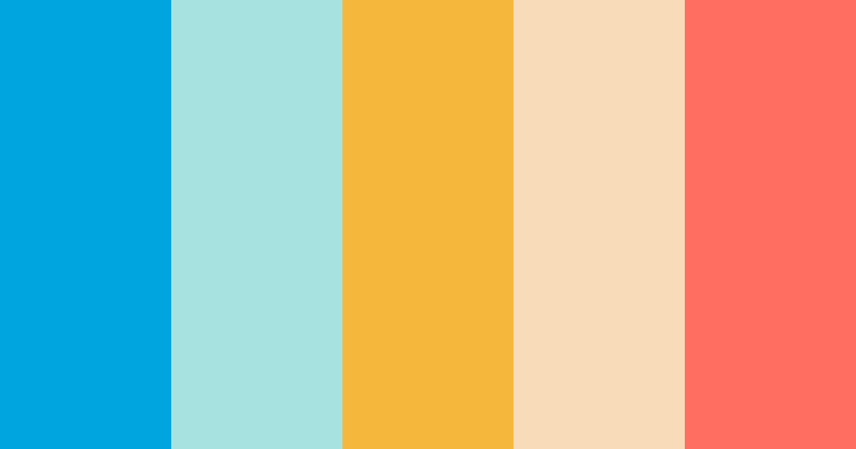 Paleta de colores Aqua Sunset