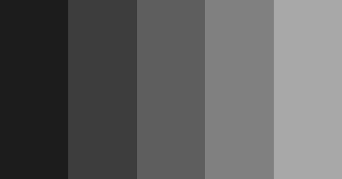 Paleta de colores Shades of Black