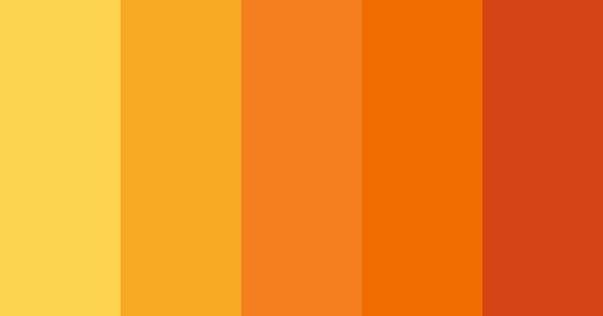 Paleta de colores Shades of Orange