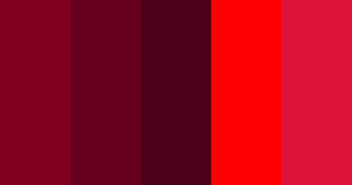 Borgoña Rojo Paletas de colores - ColorMagic
