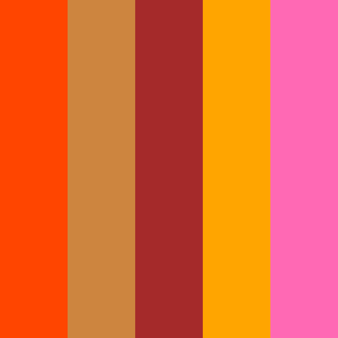 Coral Fall Crimson Yellow Aesthetic Earthy Color Palettes - ColorMagic