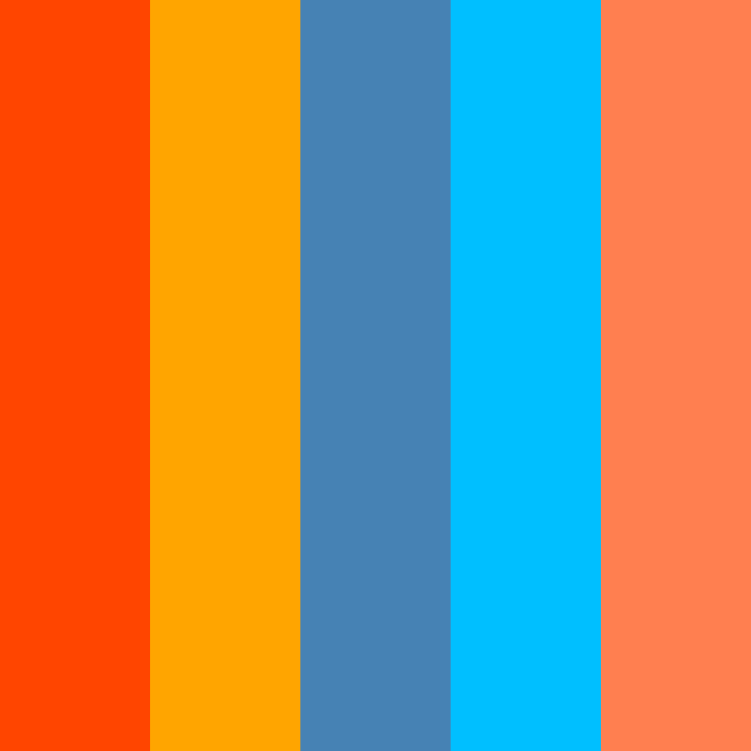 Coral Yellow Coastal Summer Color Palettes - ColorMagic