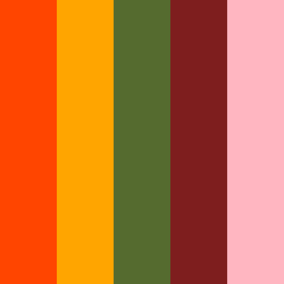 Coral Yellow Nature Auburn Spring Red Color Palettes - ColorMagic