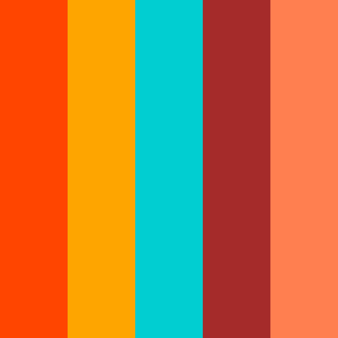 Coral Yellow Ocean Brown Color Palettes - ColorMagic