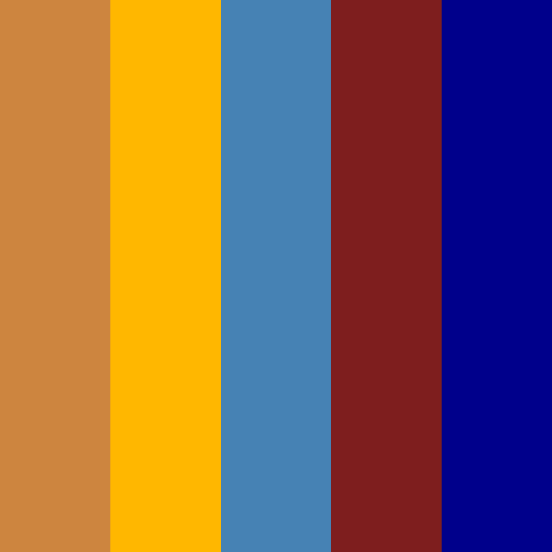 Fall Retro Y2K Auburn Blue White Color Palettes - ColorMagic
