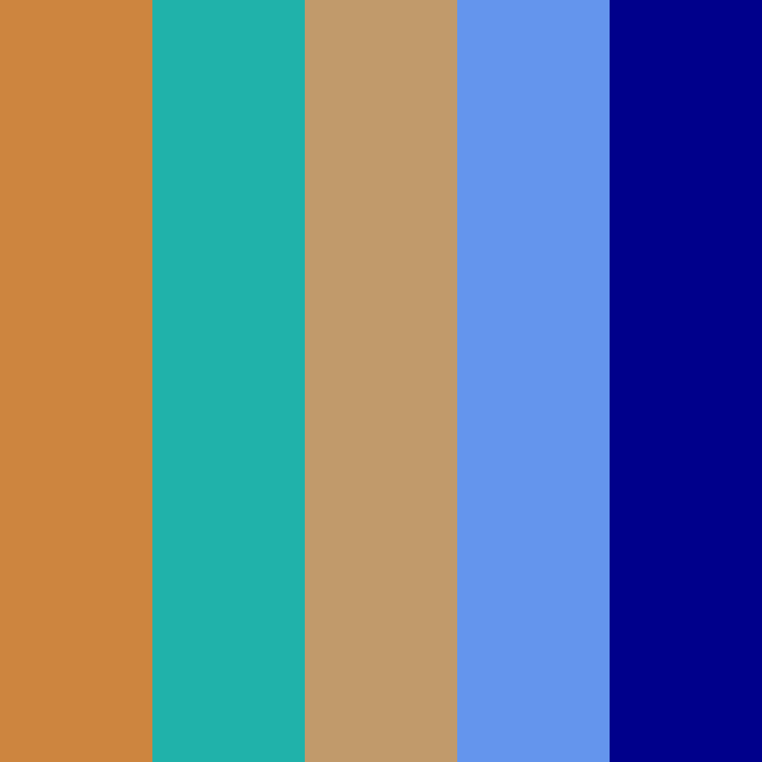 Fall Teal Tan Cool Blue Hippie Color Palettes - ColorMagic